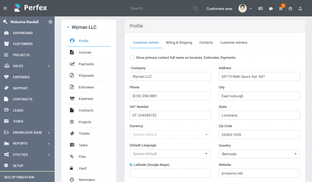 Perfex – self-hosted customer relationship and project management ...