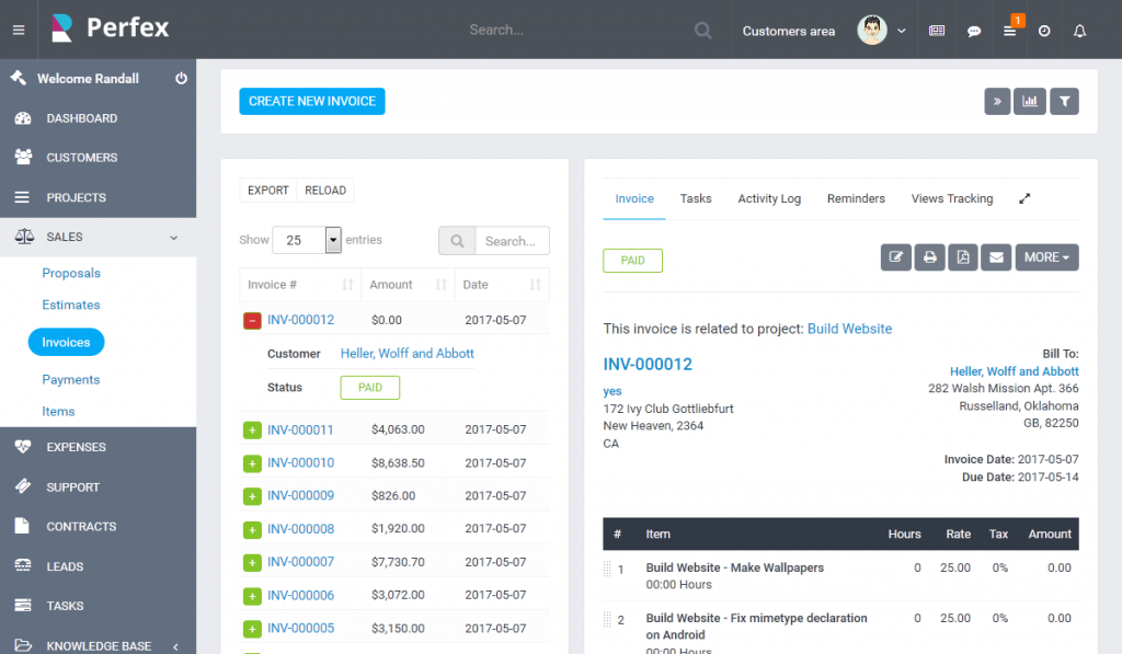 Perfex – self-hosted customer relationship and project management ...