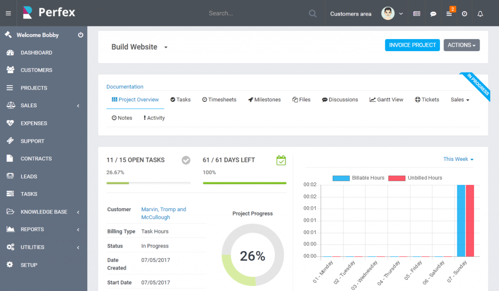 Perfex – self-hosted customer relationship and project management ...