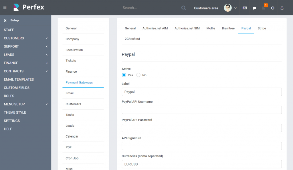 Perfex – self-hosted customer relationship and project management ...